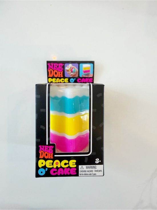 Toys | Needoh Rare Peace O Cake Squishy Fidget Toy Rainbow Layered Cake ...
